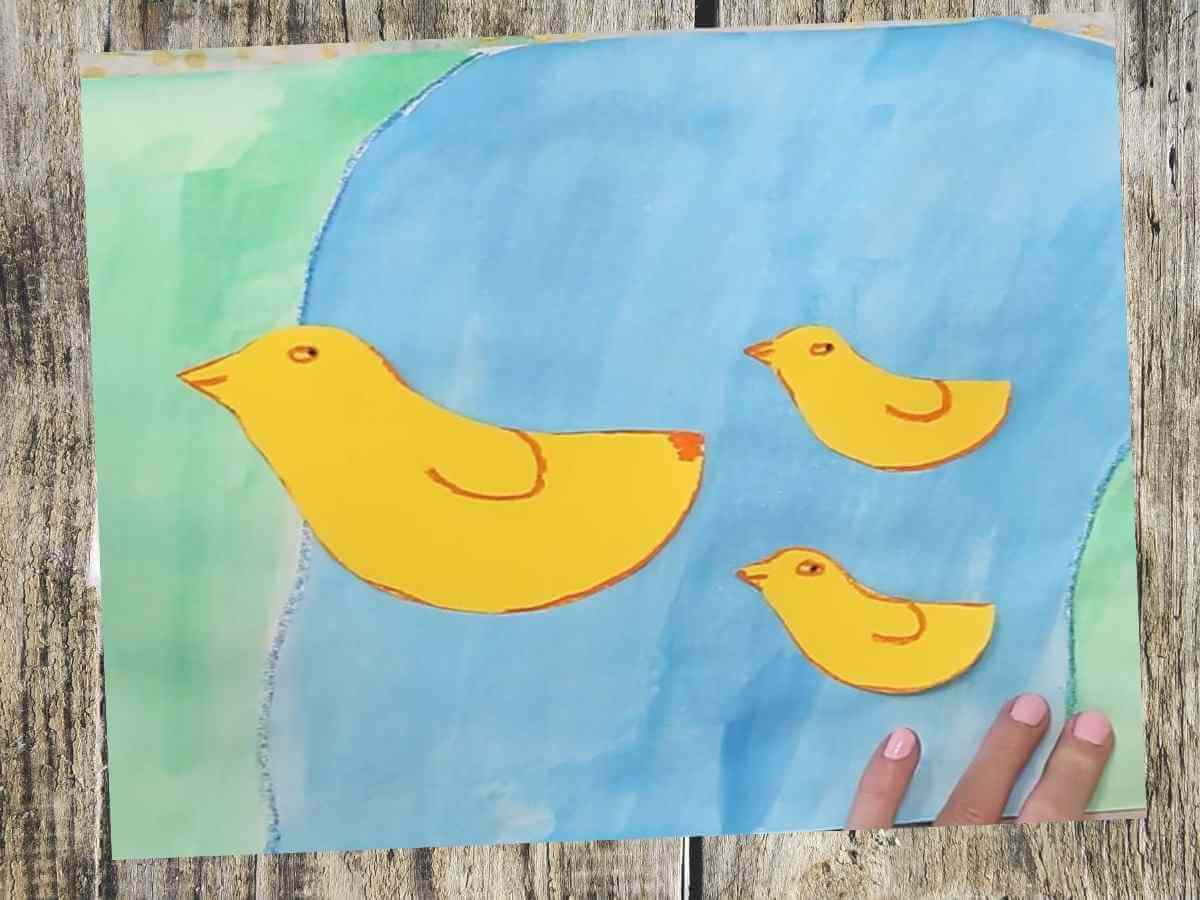 Draw and Paint Springtime Ducks for K-2nd Grade